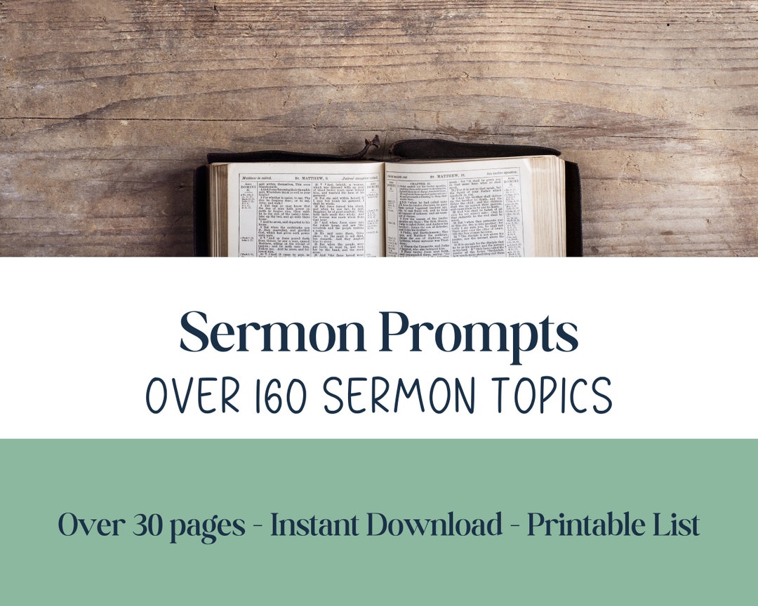 Sermon Prompts Bundle - Find Your Next Sermon With These Dynamic Ideas ...