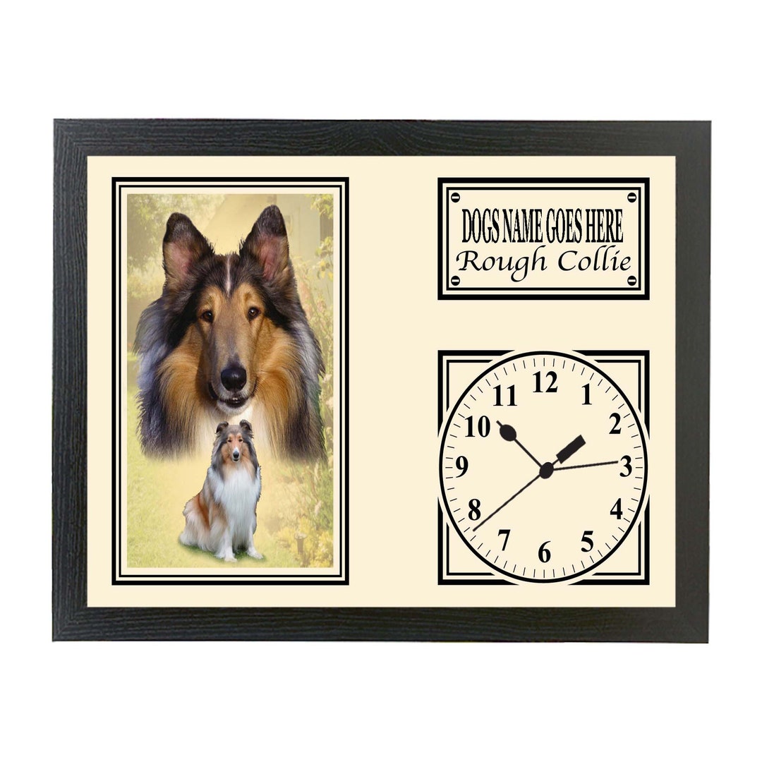 Rough Collie Personalised Dog Breed Gift Clock - Etsy