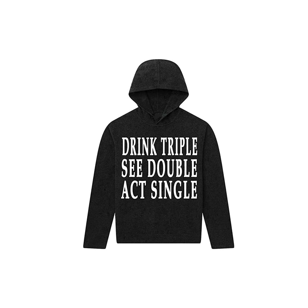 Drink Triple See Double Act Slogan Funny Humour Personalised Colours ...