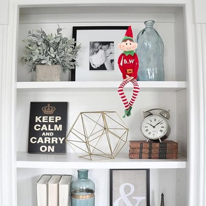 Christmas Personalised Elf Dangling Legs With Velcro Hands & Feet - Etsy