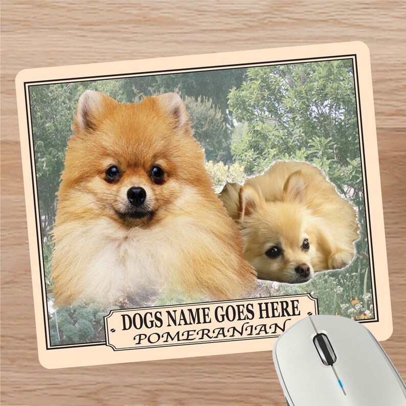 Pomeranian Personalised Dog Breed Mouse Mat Gift - Etsy