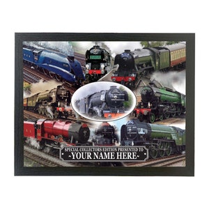Classic Steam Locomotive Train Personalised Lap Tray Gift Present - Etsy