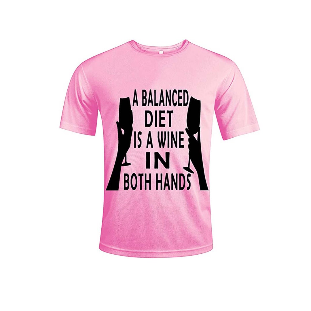 A Balanced Diet is a Wine in Both Hands Humorous Funny Personalised ...