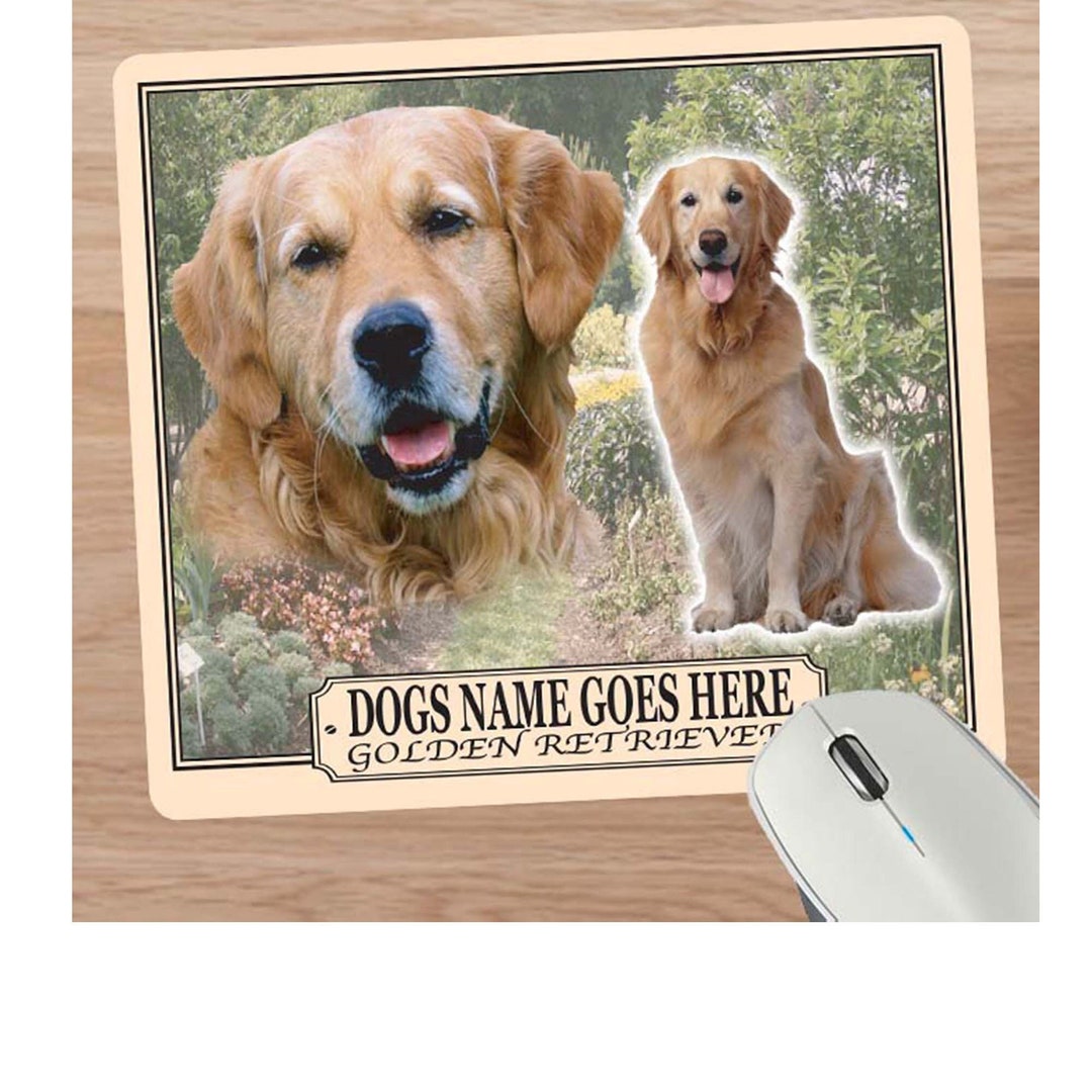 Golden Retriever Personalised Dog Breed Mouse Mat Gift - Etsy