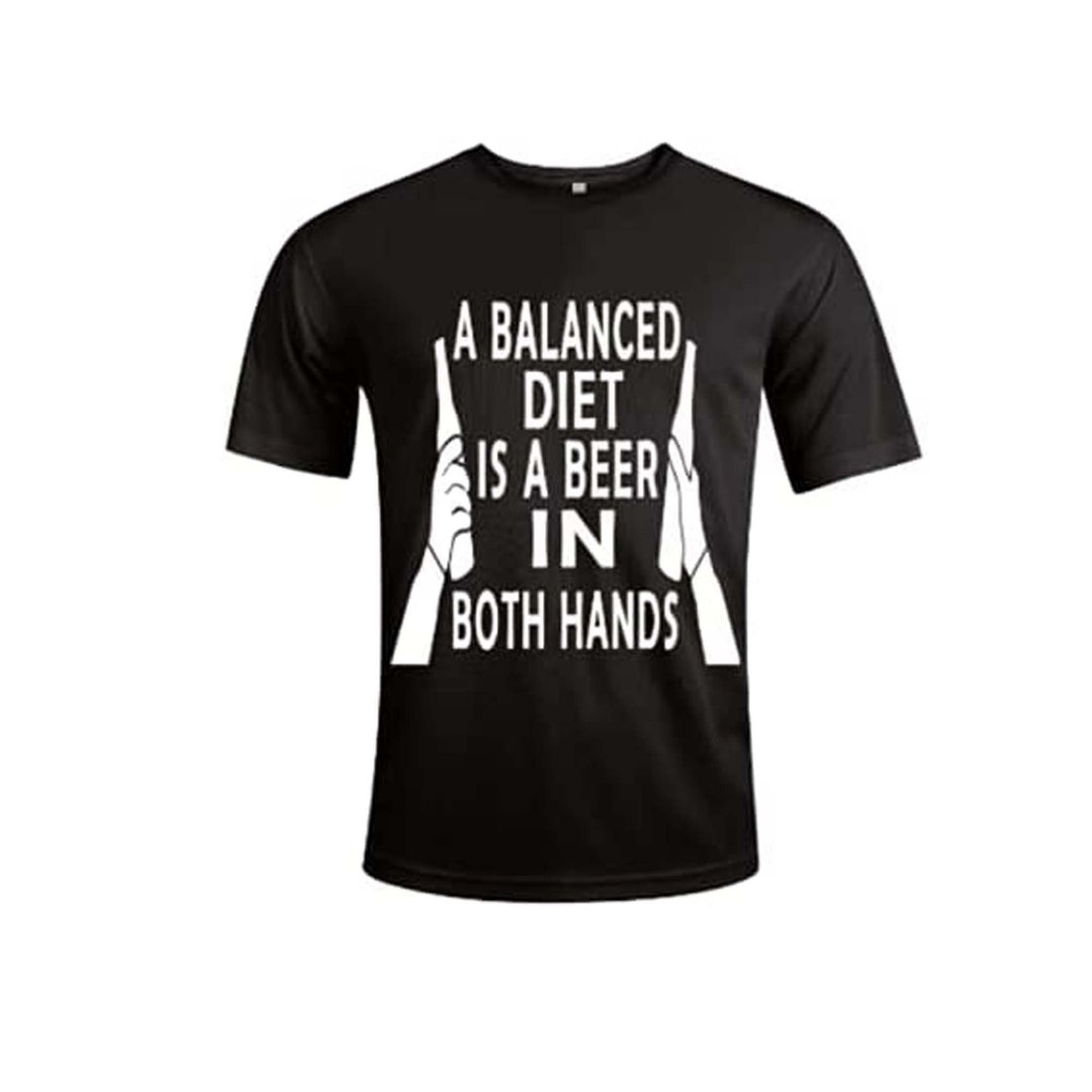 A Balanced Diet is a Beer in Both Hands Humorous Funny Personalised ...