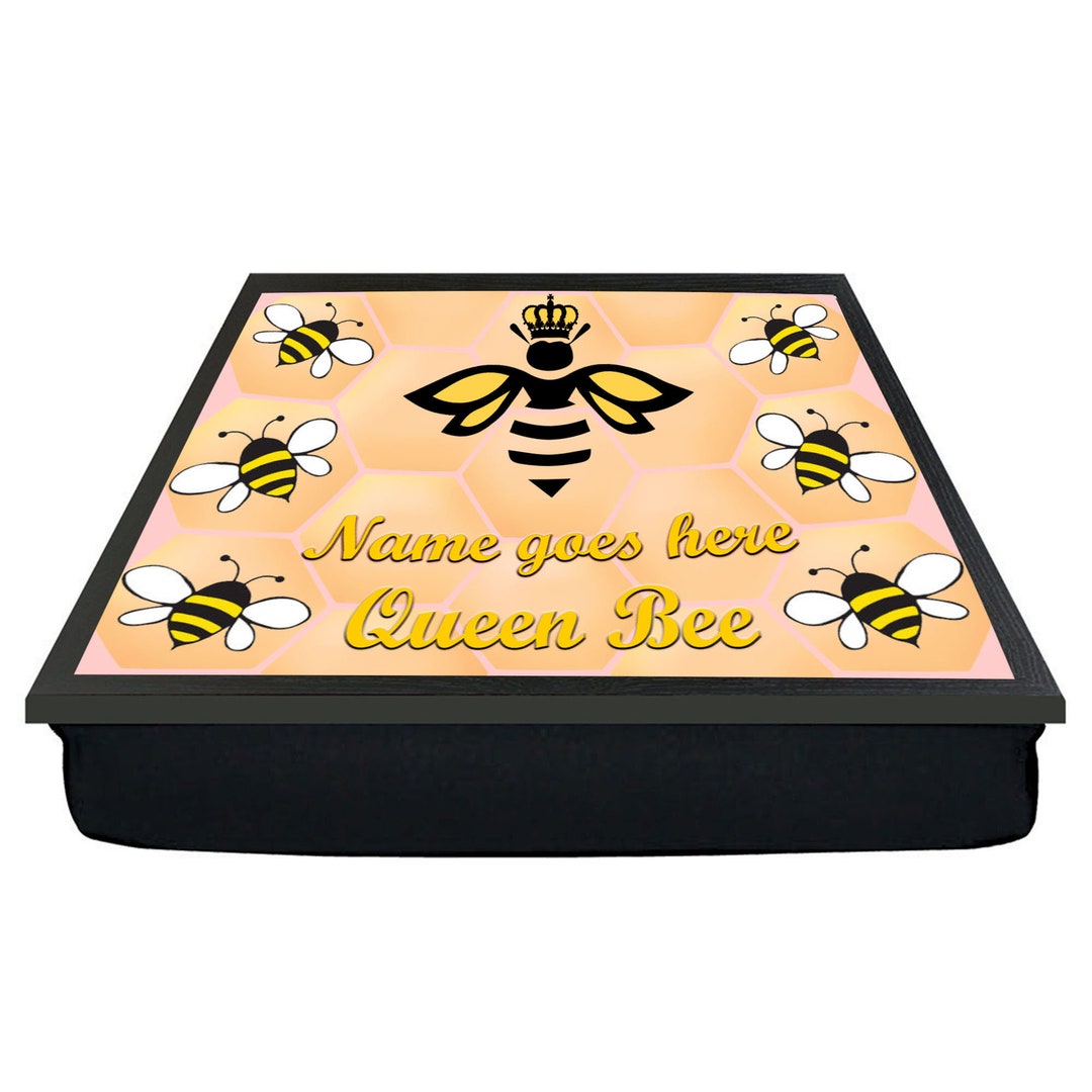 Queen Bee Honeycomb Design Personalised Soft Cushion Lap Tray Gift - Etsy