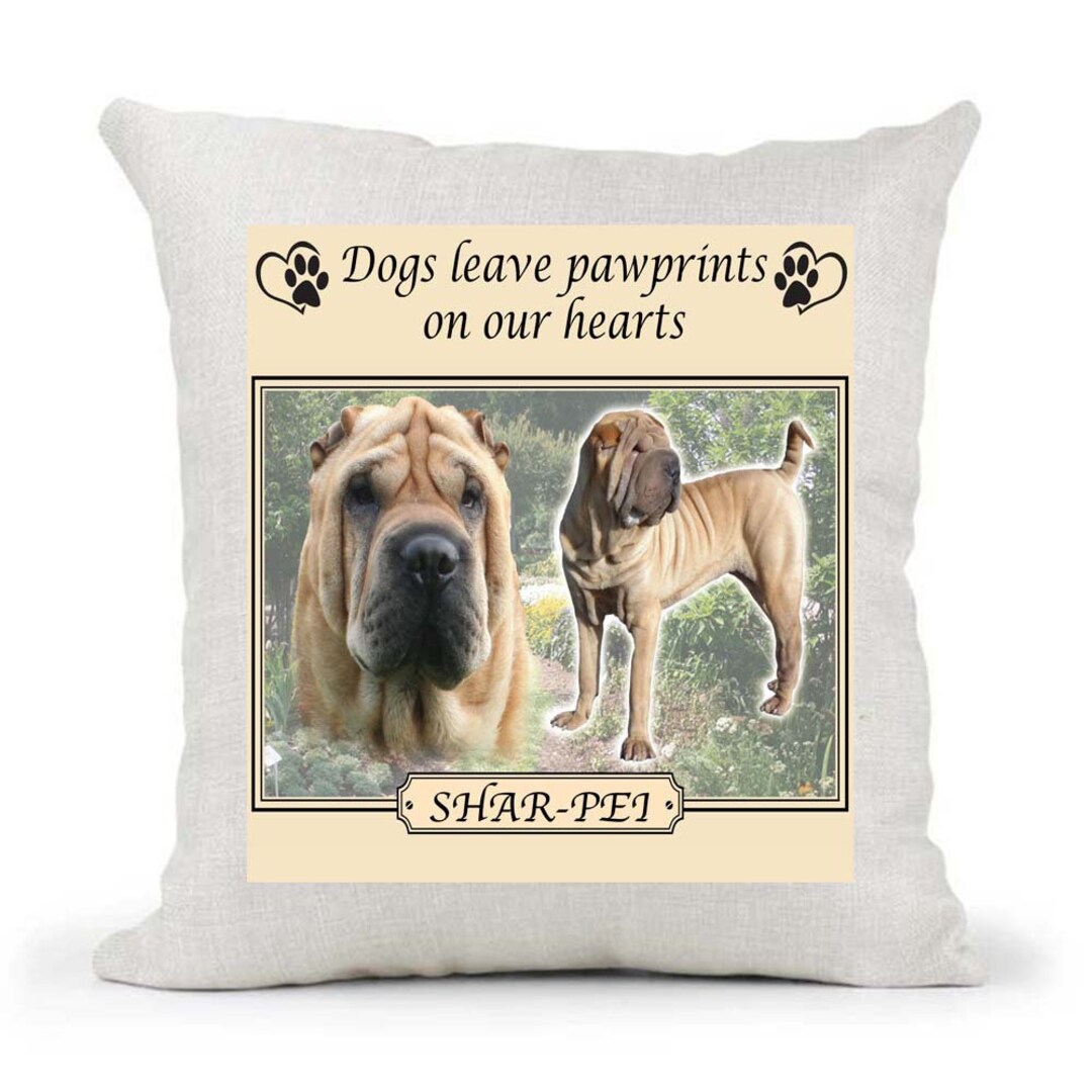 Shar Pei Dog Breed Dogs Leave Pawprints on Our Hearts Woven Linen Style ...