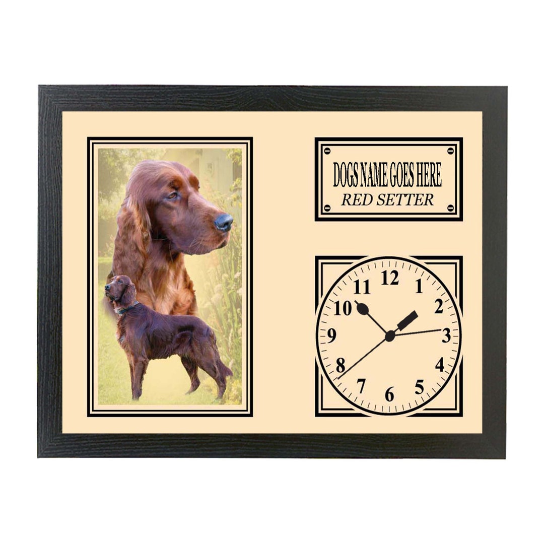 Red Setter Personalised Dog Breed Gift Clock - Etsy