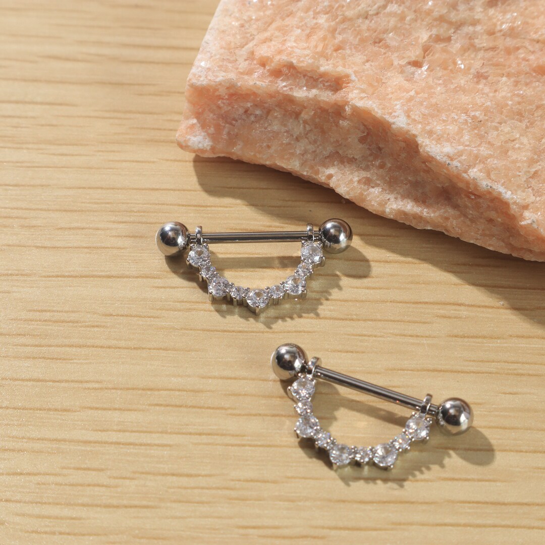 Ding Sparkling Shiny Nipple Ring /nipple Piercing/nipple Jewelry/ - Etsy