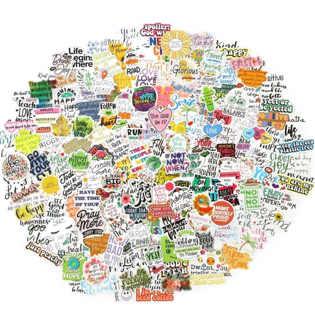 200pcs Inspirational Stickers Pack, Motivational Stickers for Adult ...