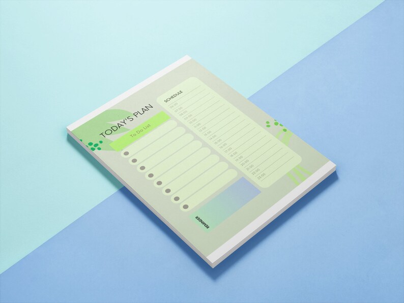 Green Plant Minimalist Digital Downloadable PDF Planner for Printing ...