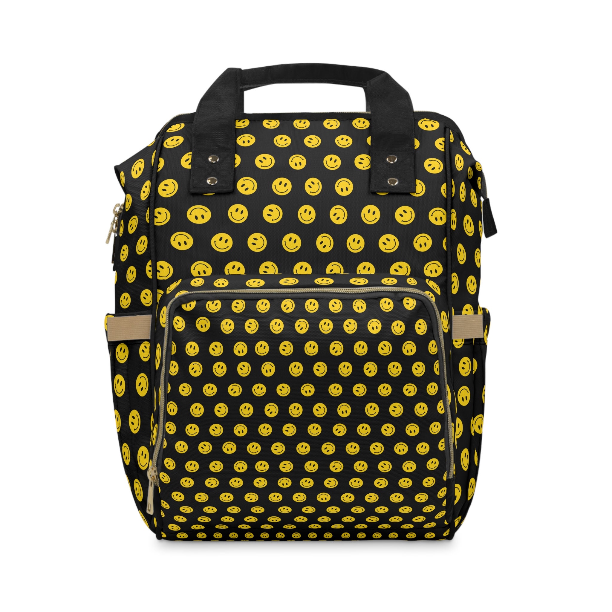 Diaper Bag Backpack Smiley Face Design All Purpose School Backpack for ...