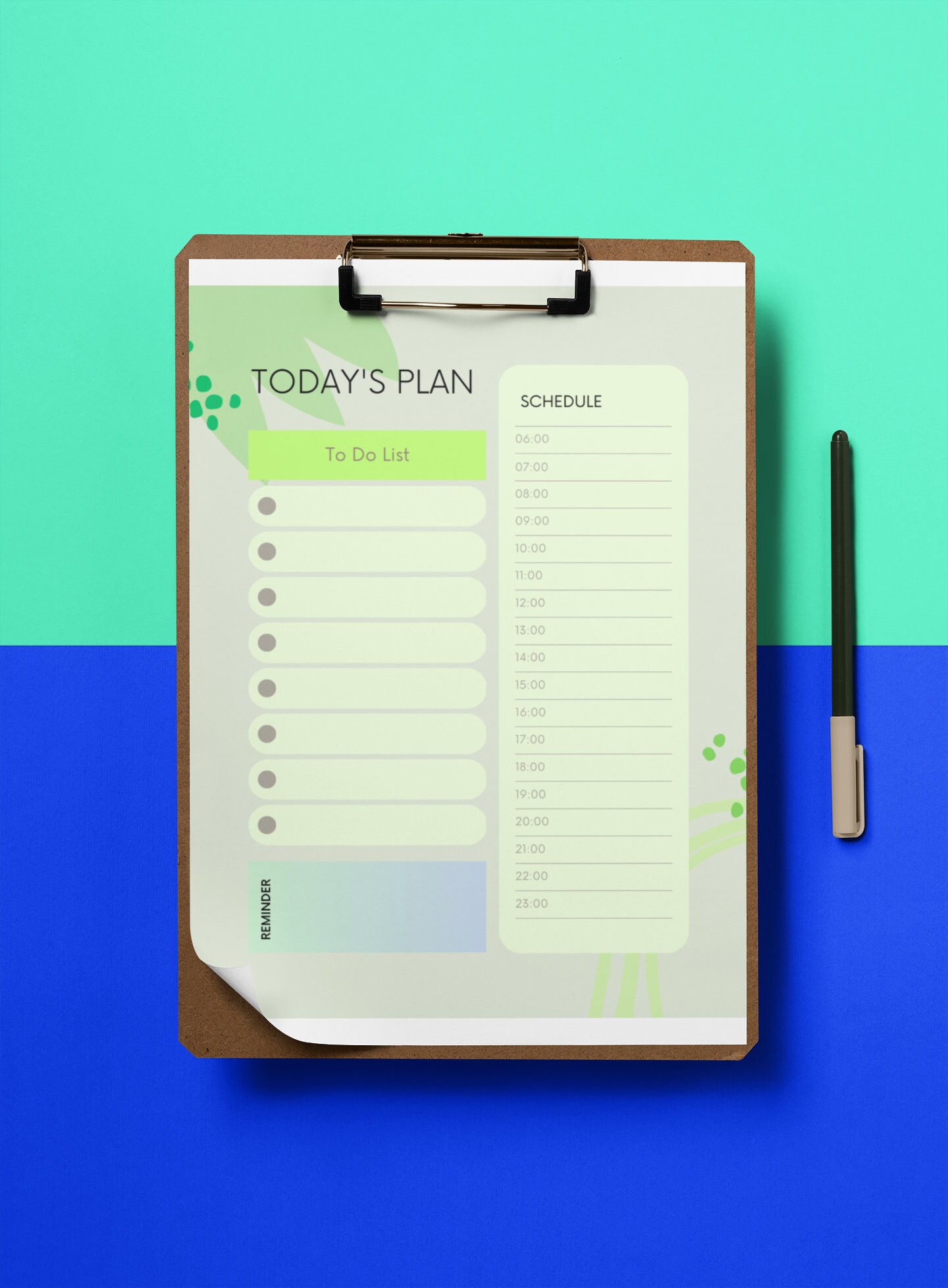 Green Plant Minimalist Digital Downloadable PDF Planner for Printing ...