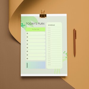 Green Plant Minimalist Digital Downloadable PDF Planner for Printing ...
