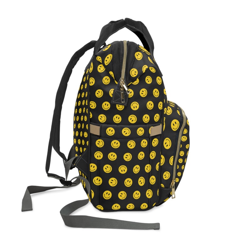 Diaper Bag Backpack Smiley Face Design All Purpose School Backpack for ...