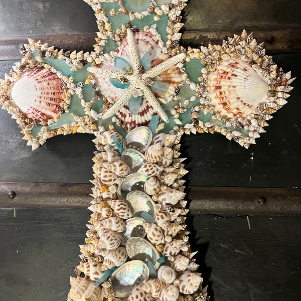 Seashell Cross - Etsy