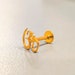 18k Gold OM Nose Stud, Real Gold Nose Push Back , Meditation, Gold Nose ...