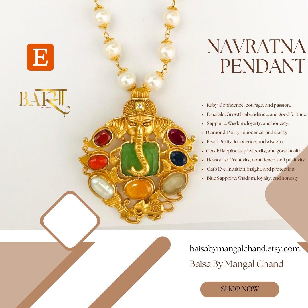 22K Yellow Real Gold Ganesha Pendant, Kapila Pendant, Handmade, Temple ...