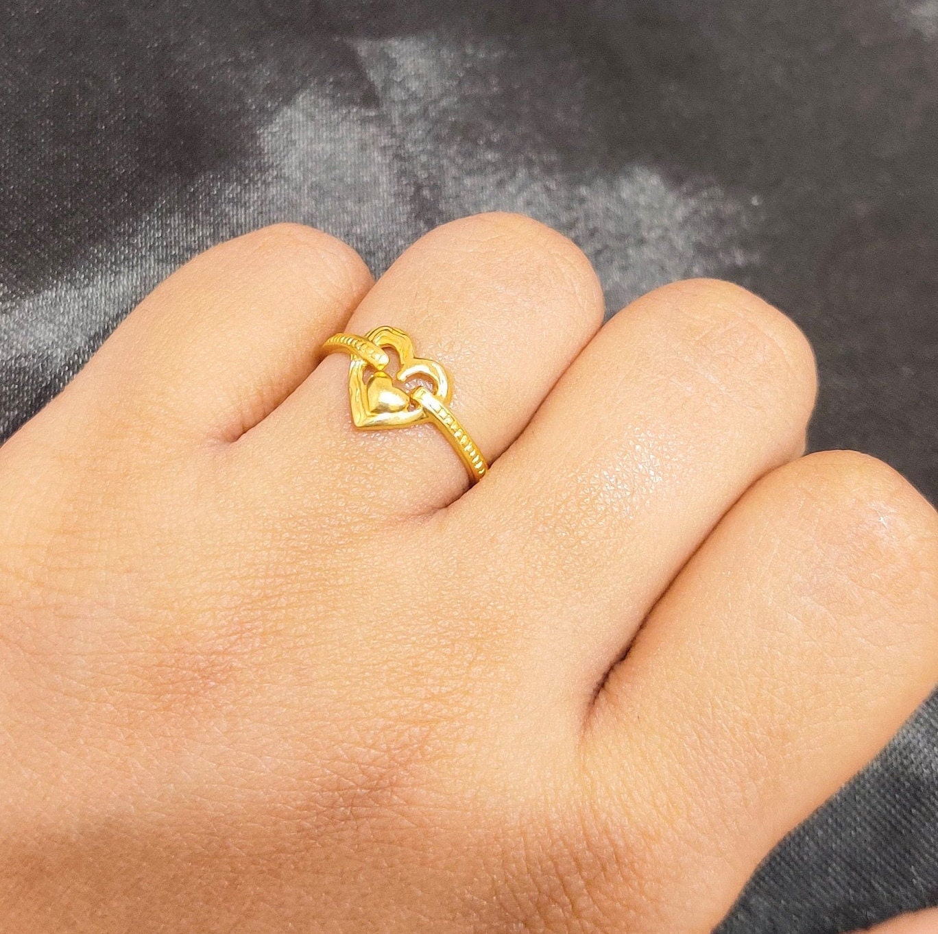 Gold Shine 22K Solid Gold Designer Ring, Minimalist, Dainty, Gift for ...