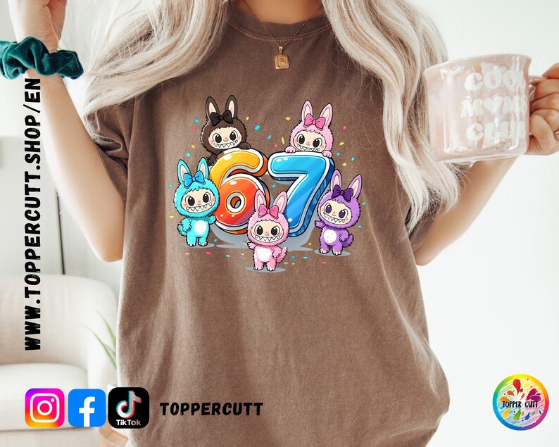 LABUBU Six Seven Shirt, 67 Trend Tee , Six Seven Tee, Funny Festive ...