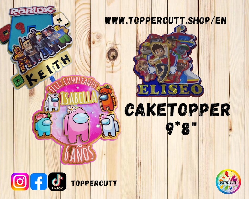 Personalized Birthday Party Set – Labu Theme Cake Topper & Decorations ...