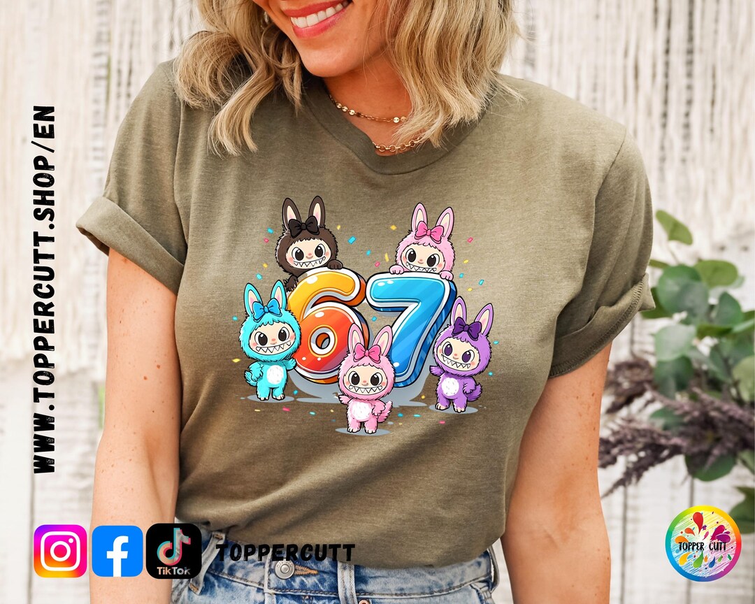 LABUBU Six Seven Shirt, 67 Trend Tee , Six Seven Tee, Funny Festive ...