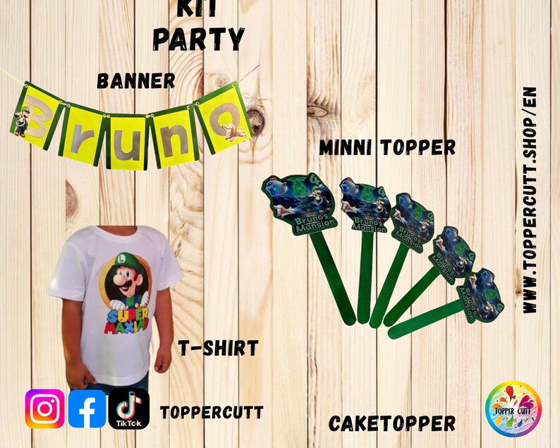 Personalized Birthday Party Set – Labu Theme Cake Topper & Decorations ...