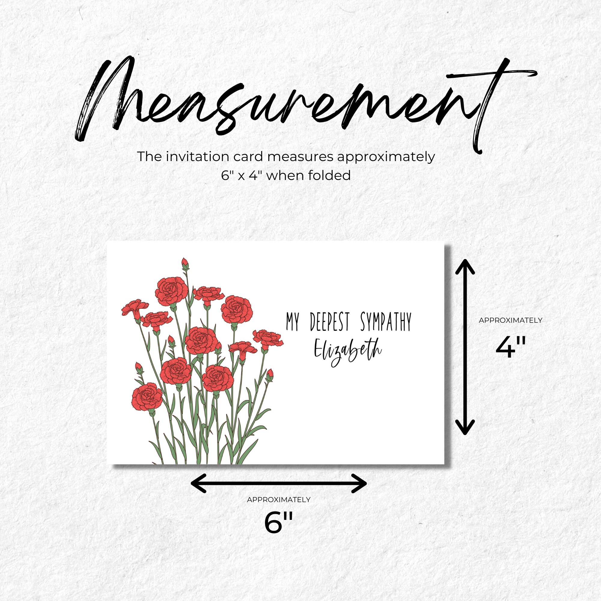 Personalized Sympathy Card, Bereavement Card, Condolence Card, With ...