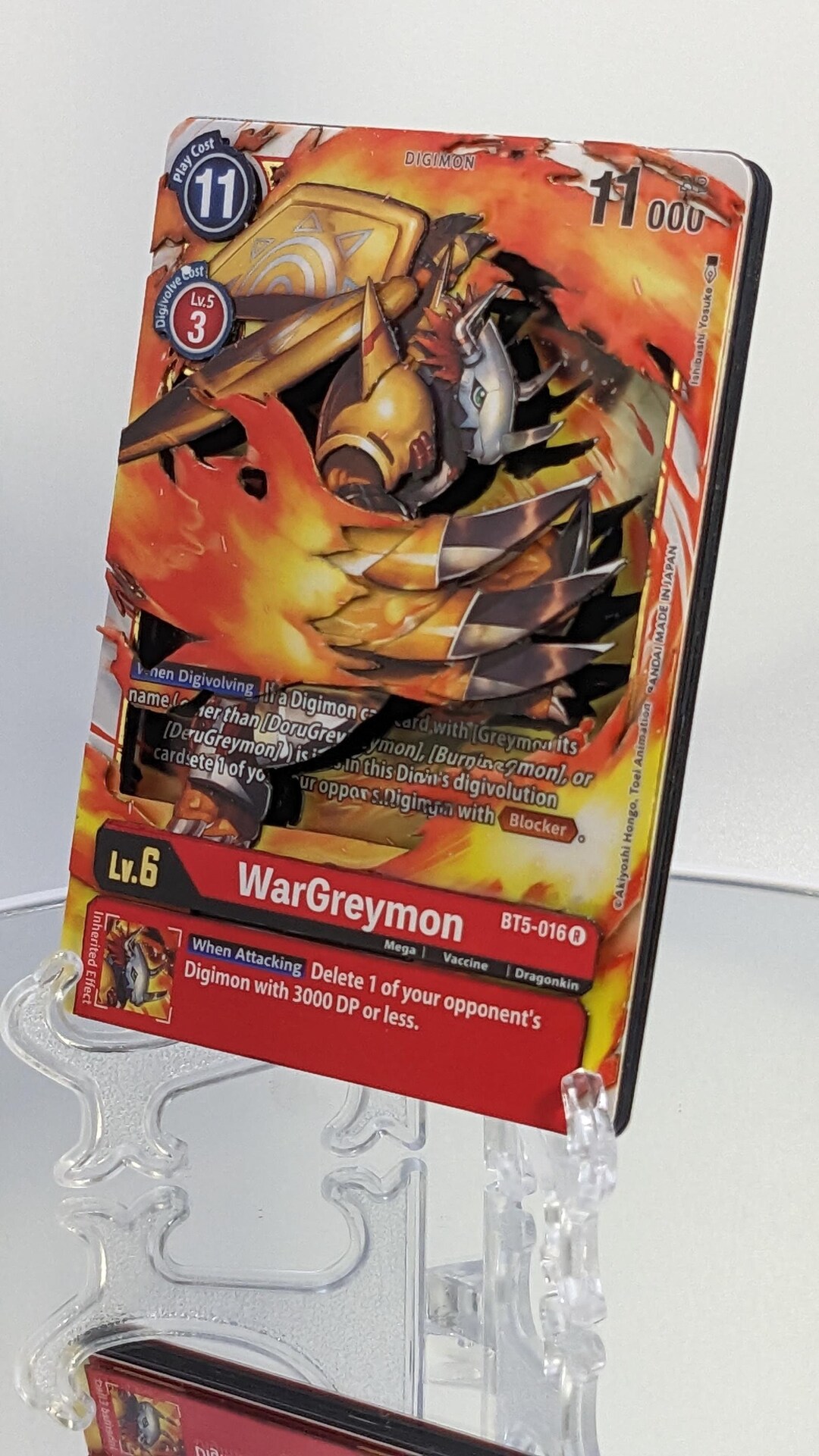 WARGREYMON Digimon 3D Shadowbox Art Card Handmade, One of a Kind ...