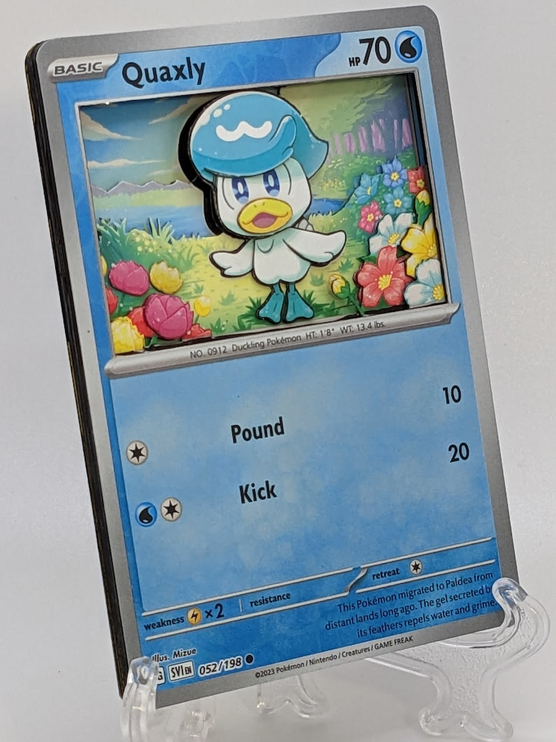 QUAXLY Pokemon 3D Shadowbox Art Card Handmade One of a Kind - Etsy