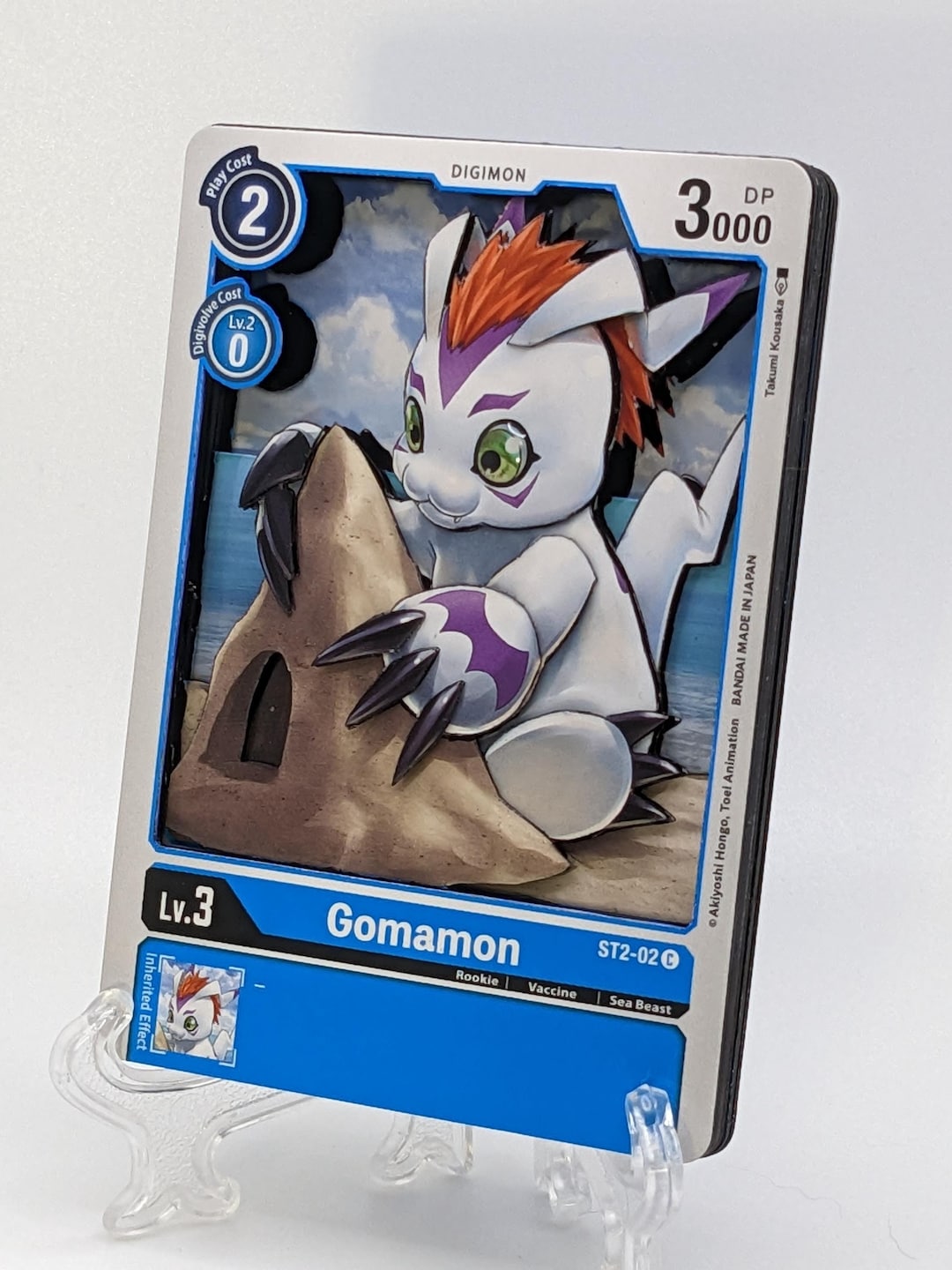 GOMAMON Digimon 3D Shadowbox Art Card | Handmade, One of a Kind Trading ...