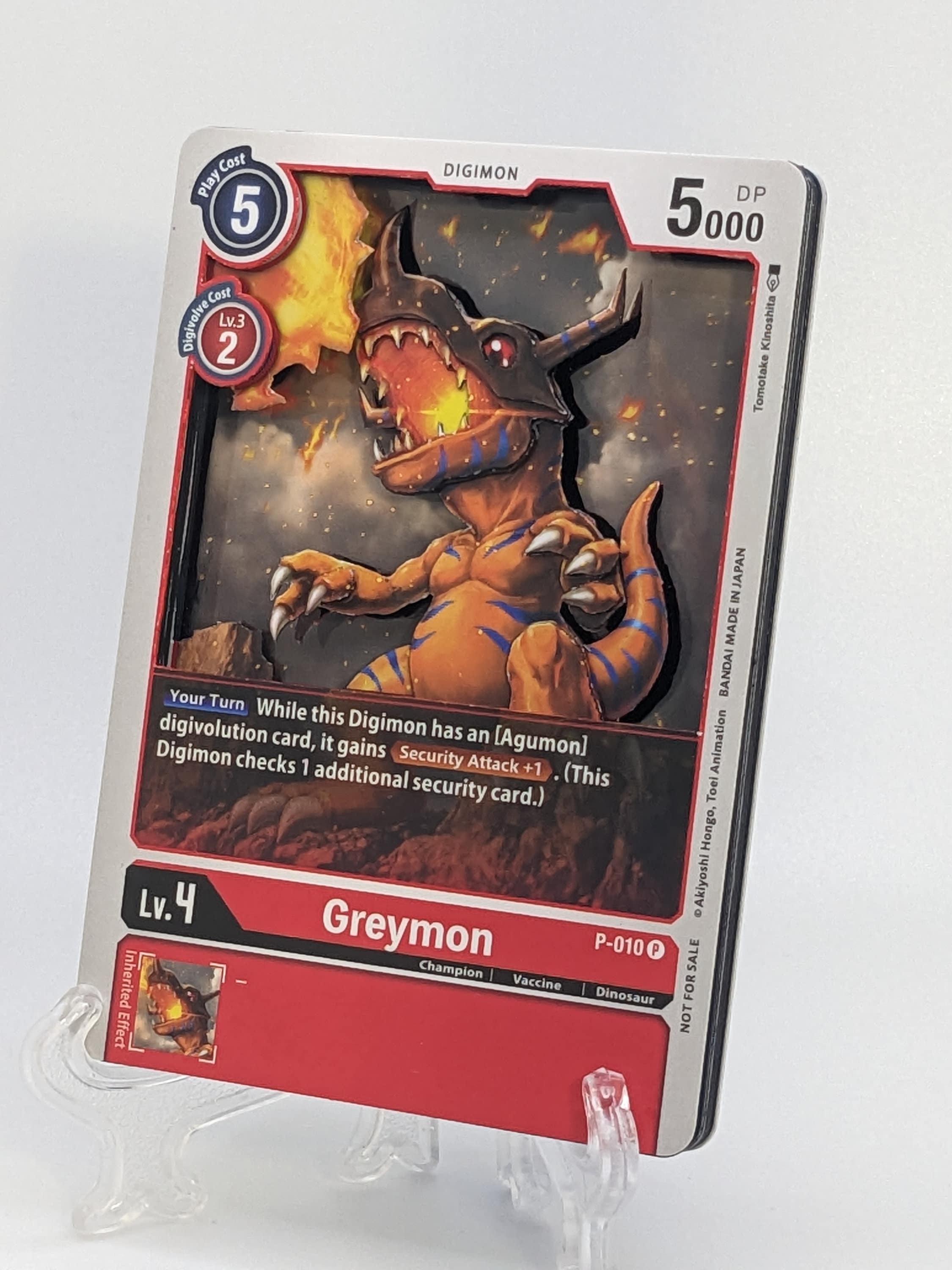 DIGIMON Greymon 3D Shadowbox Art Card Handmade One of a - Etsy