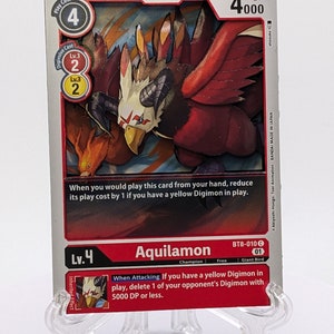 DIGIMON Aquilamon 3D Shadowbox Art Card | Handmade, One of a Kind ...