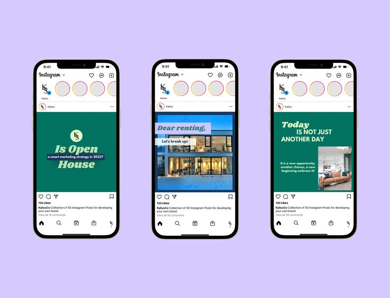 40 Real Estate Instagram Post Templates for Canva, Real Estate ...