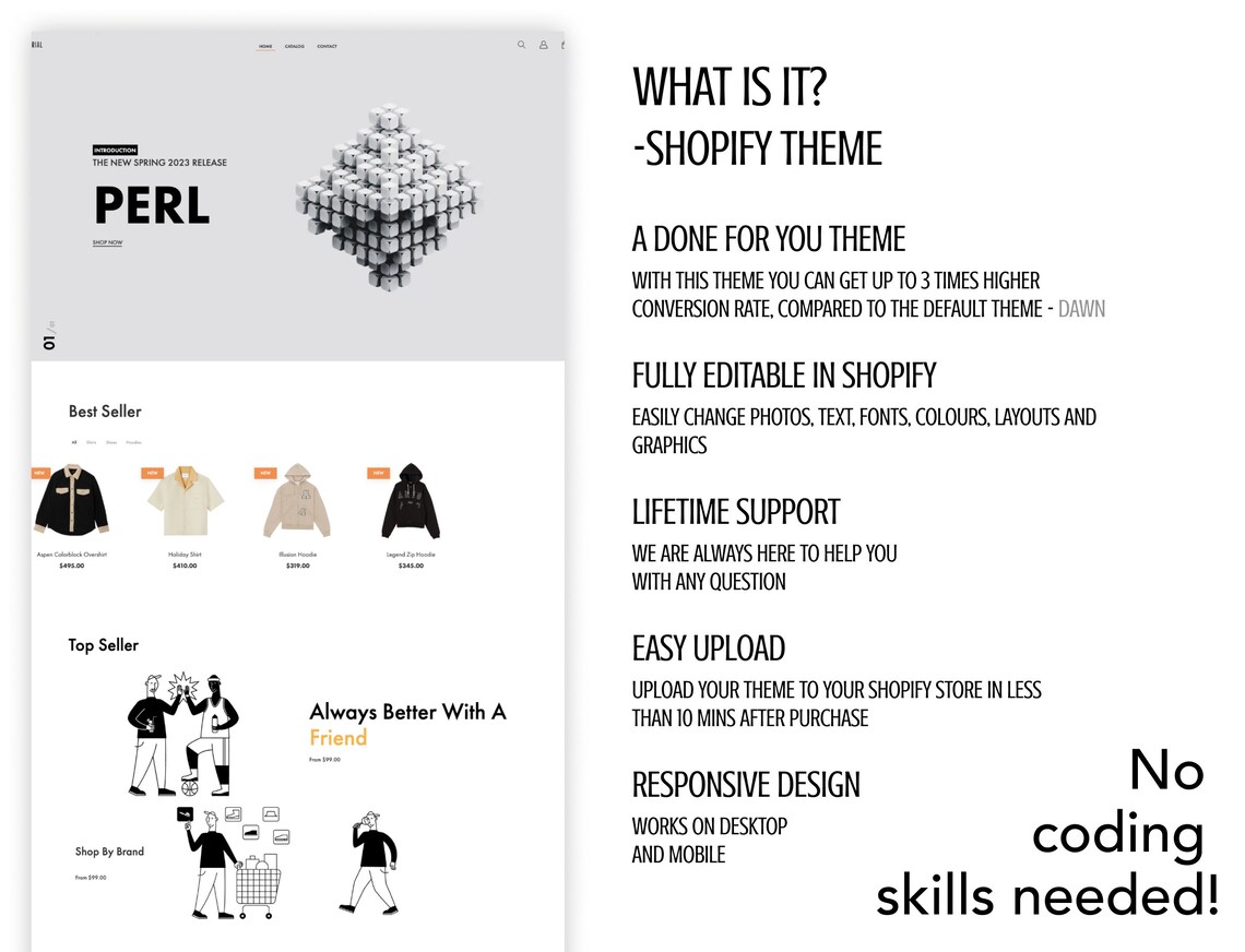 Minimalist Shopify Theme, Ecommerce Branding, Shopify 2.0 Theme Website ...