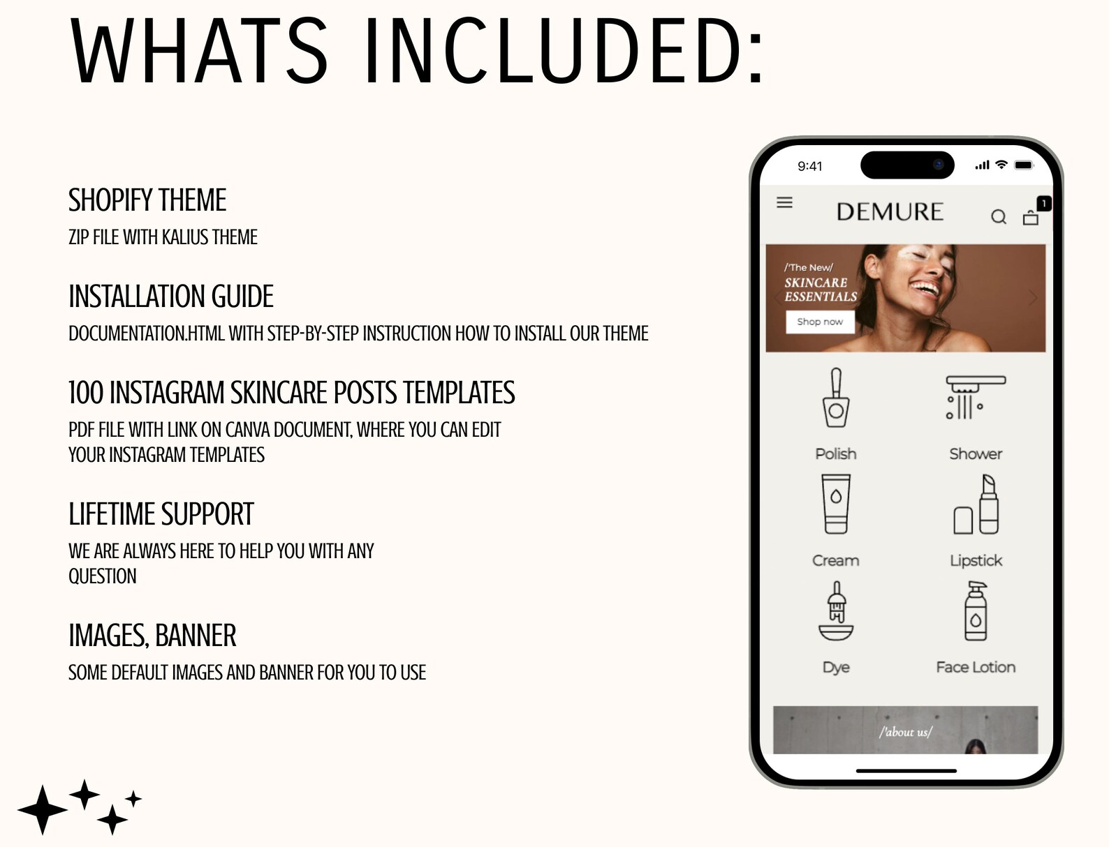 Shopify Theme for Skincare Brand Demure, Skincare Ecommerce Branding ...