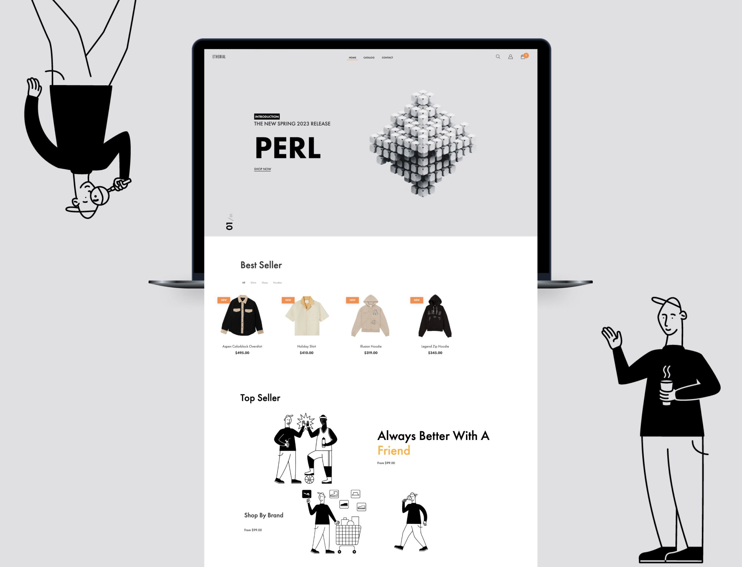 Minimalist Shopify Theme, Ecommerce Branding, Shopify 2.0 Theme Website ...