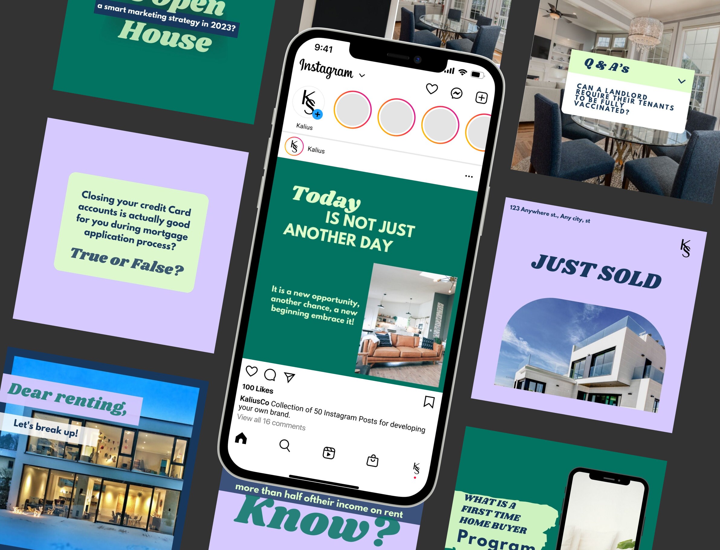 40 Real Estate Instagram Post Templates for Canva, Real Estate ...