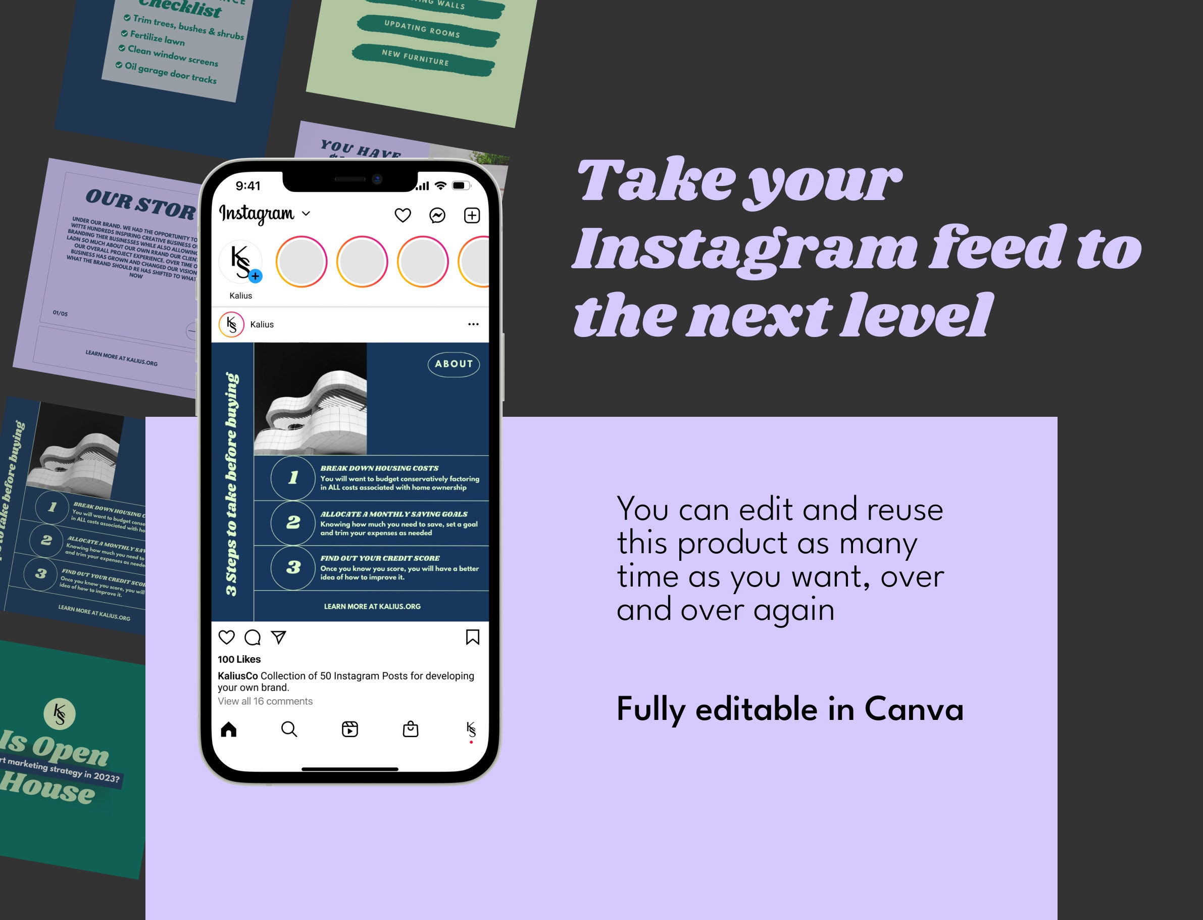 40 Real Estate Instagram Post Templates for Canva, Real Estate ...