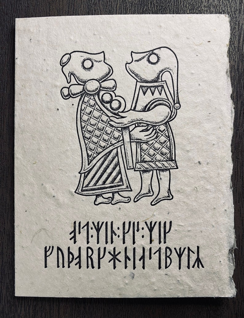 Runes & Love Folding Card wildflower Seed Paper, Usa-made, Envelope ...