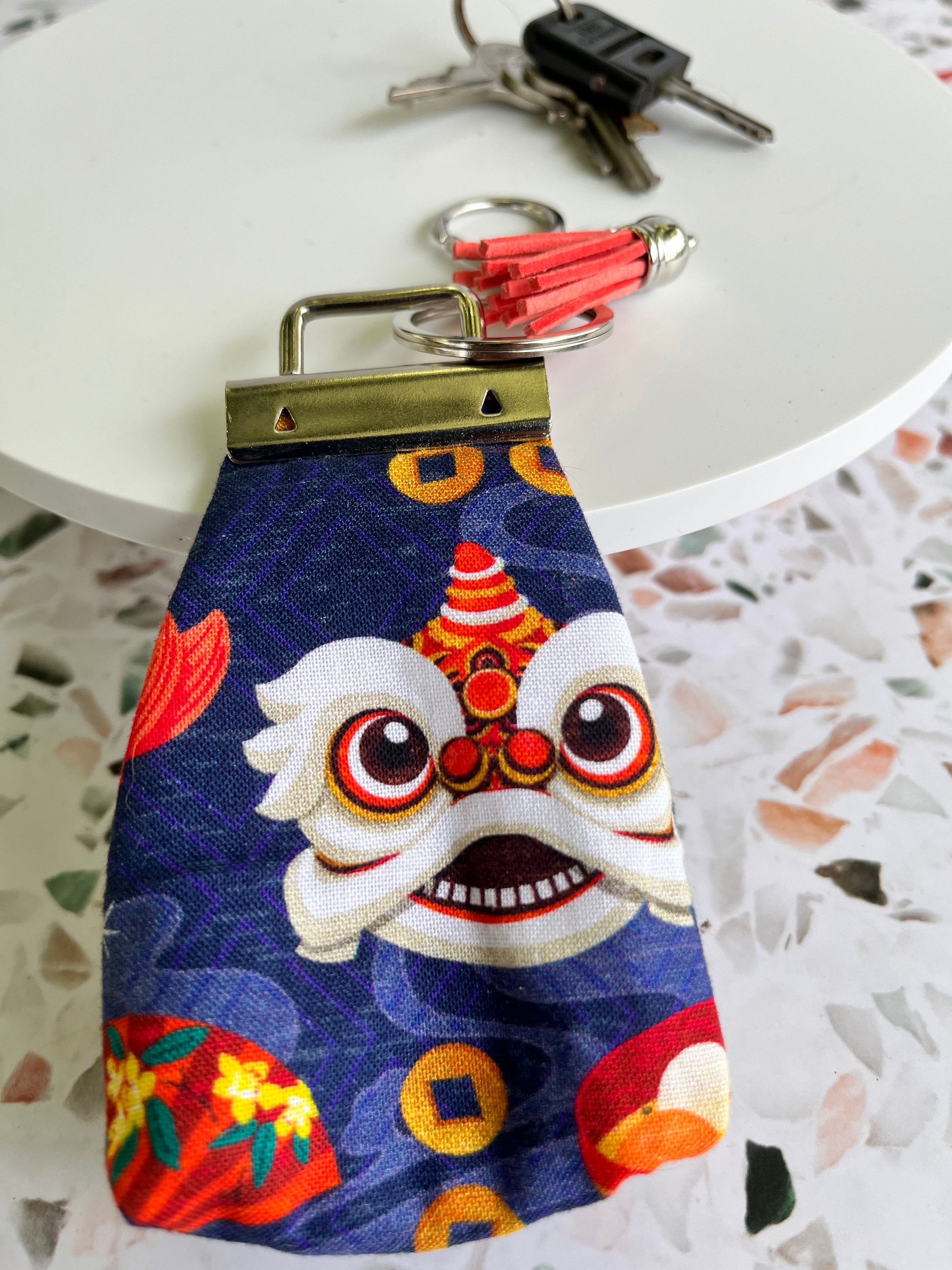 Key Fob Coin Purse Pouch, Keyring, Chinese Dragons, Items Sold ...