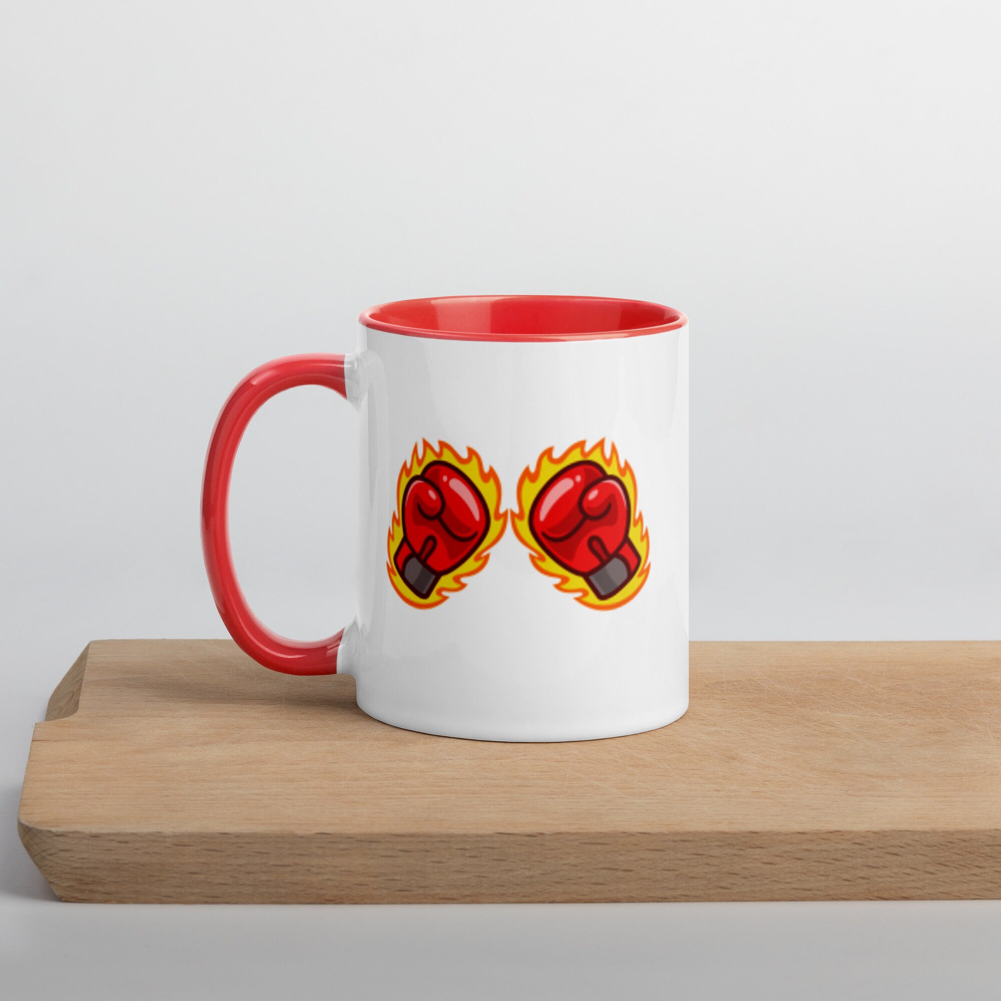 Boxer Themed Mug With Color on Inside, Boxer, Boxing - Etsy