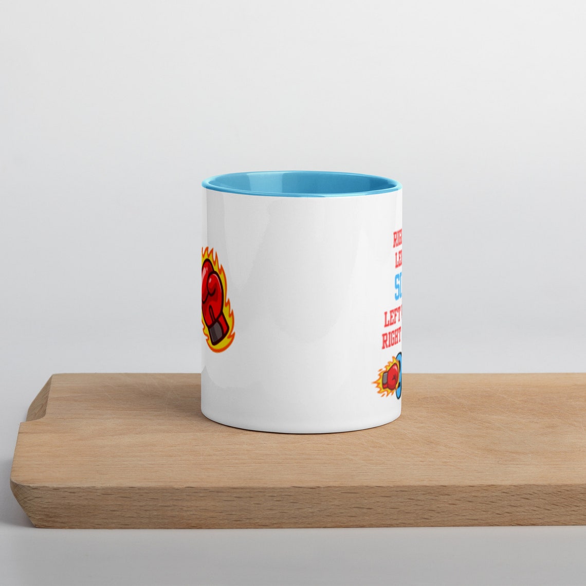 Boxer Themed Mug With Color on Inside, Boxer, Boxing - Etsy