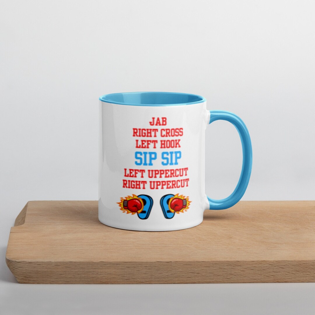 Boxer Themed Mug With Color on Inside, Boxer, Boxing - Etsy