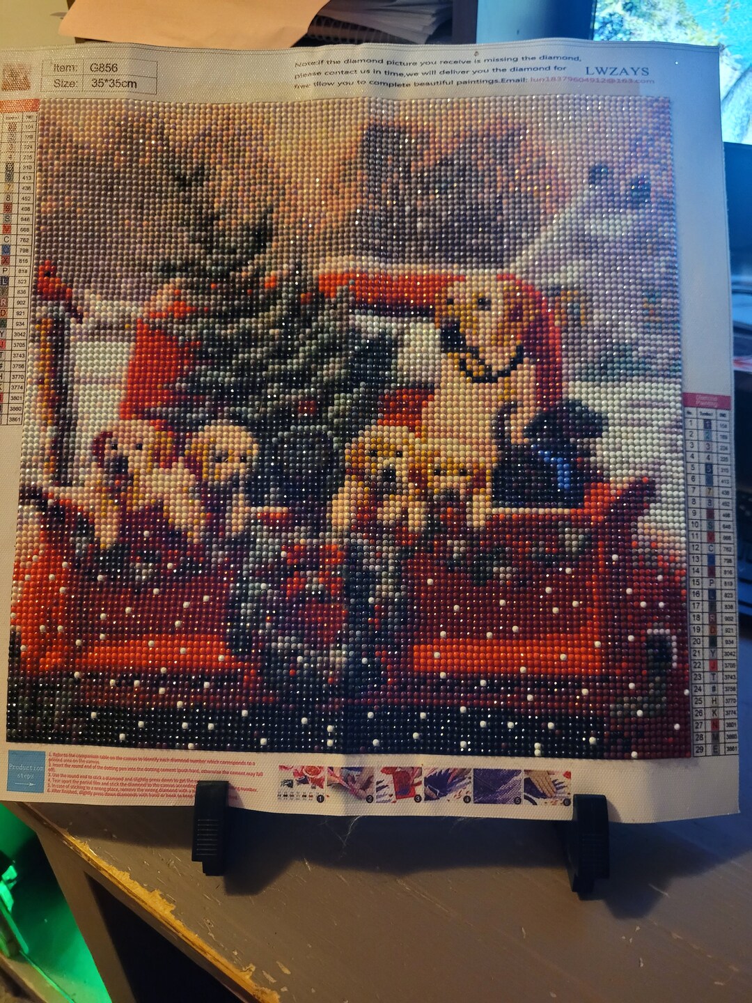 Completed Winter Themed Diamond Painting - Etsy