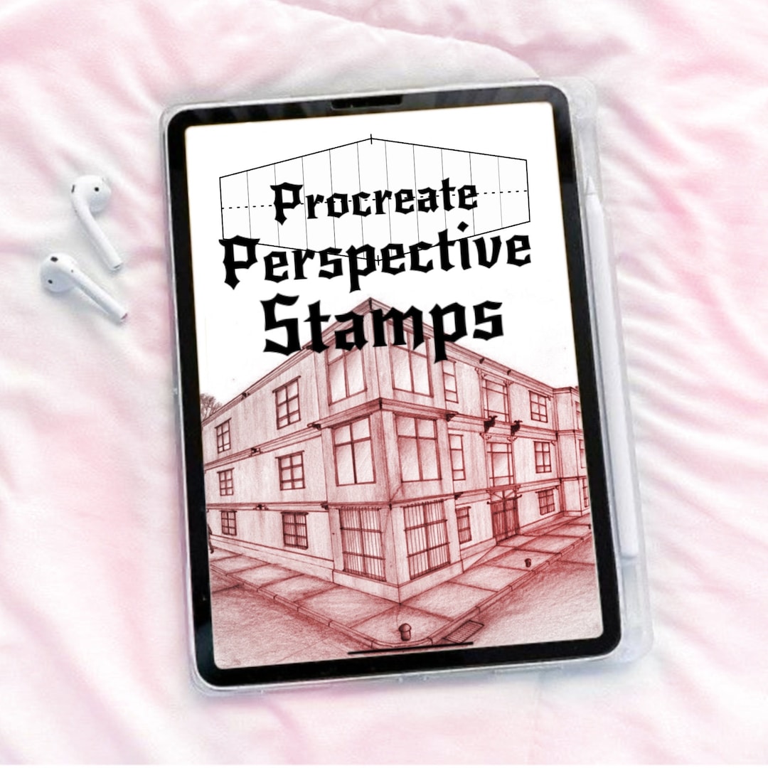 Perspective Brushes Bundle for Procreate | +35 Stamps for Design ...