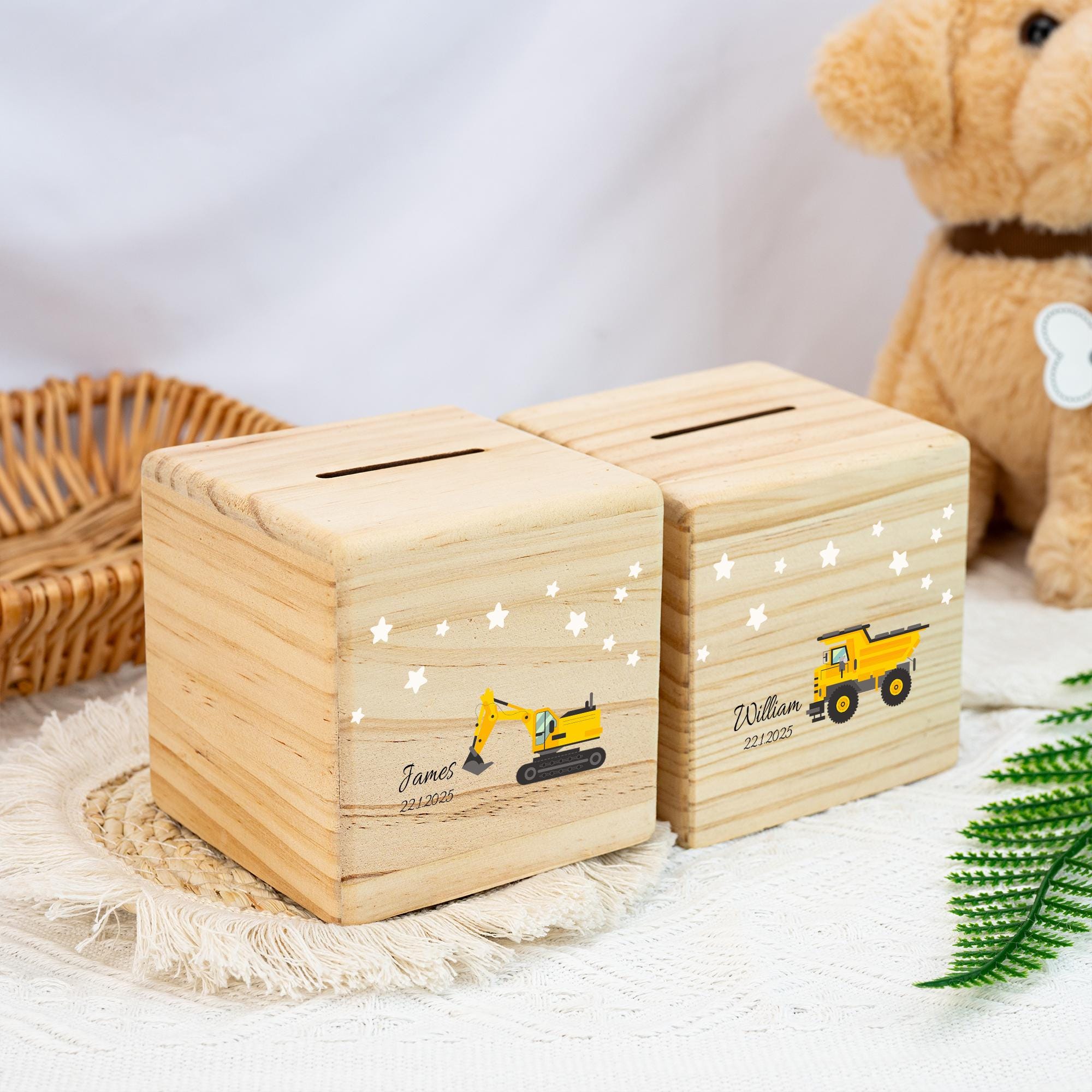 Personalized Children Money Box With Name,wooden Baby Money Box,kids ...