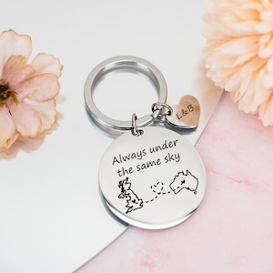 Custom Long Distance Keychain,leaving Home Gift,keychain for Long ...