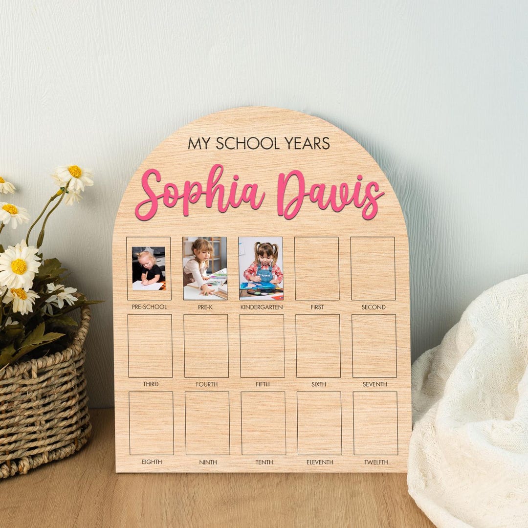 My School Years Picture Display Board, Pre-school to Graduation School ...