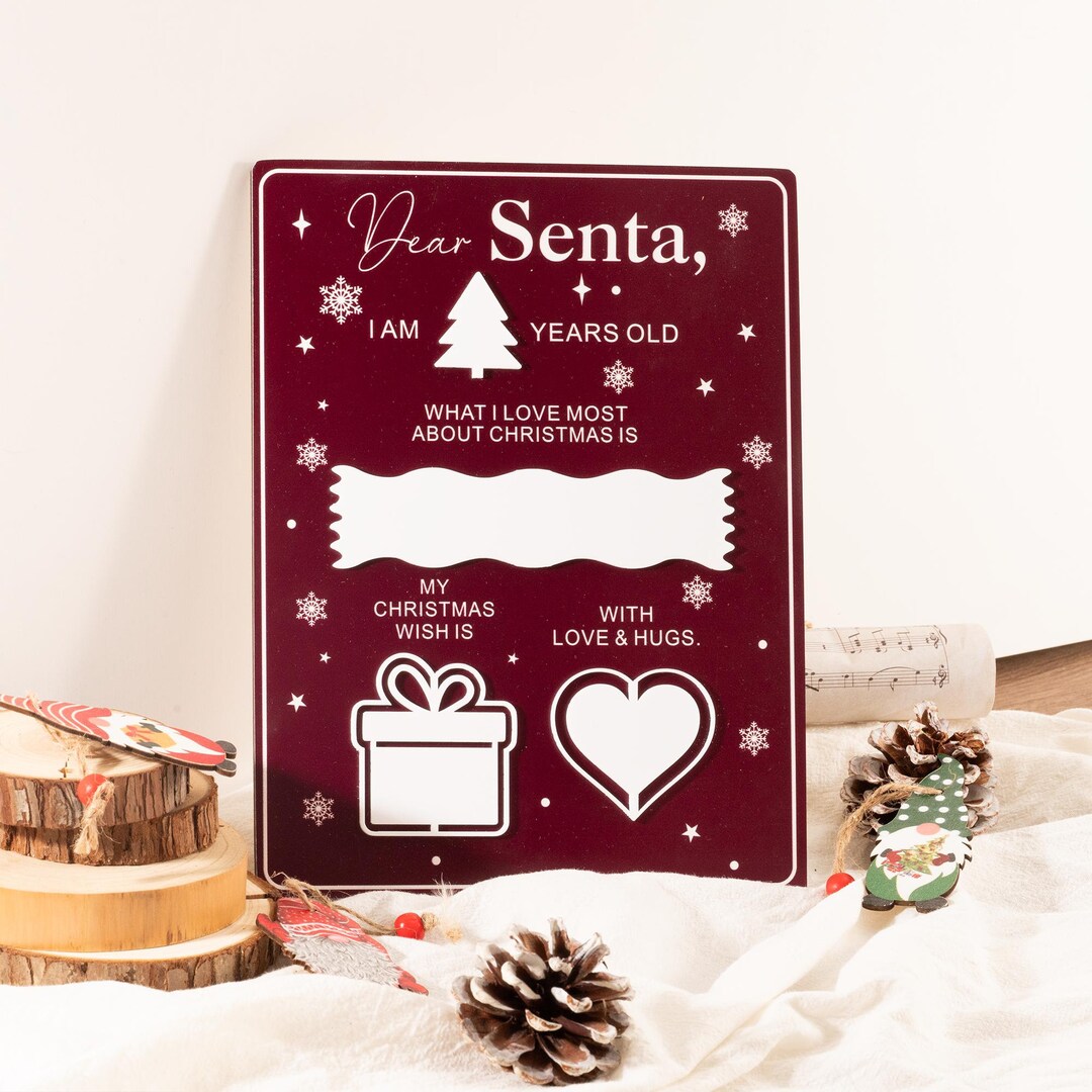 Letter to Santa, Dear Santa Sign, Christmas Gift for Kids, Xmas ...